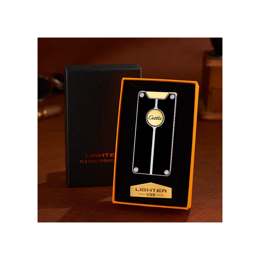 Cattle USB jet lighter black/gold